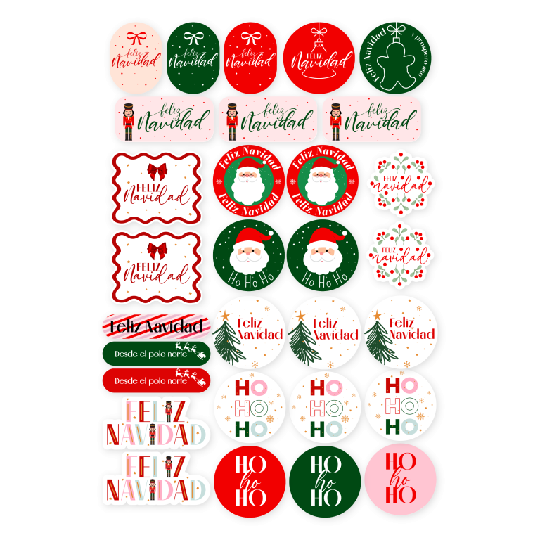 Navidad-Set de stickers Foil - Papelería creativa full color